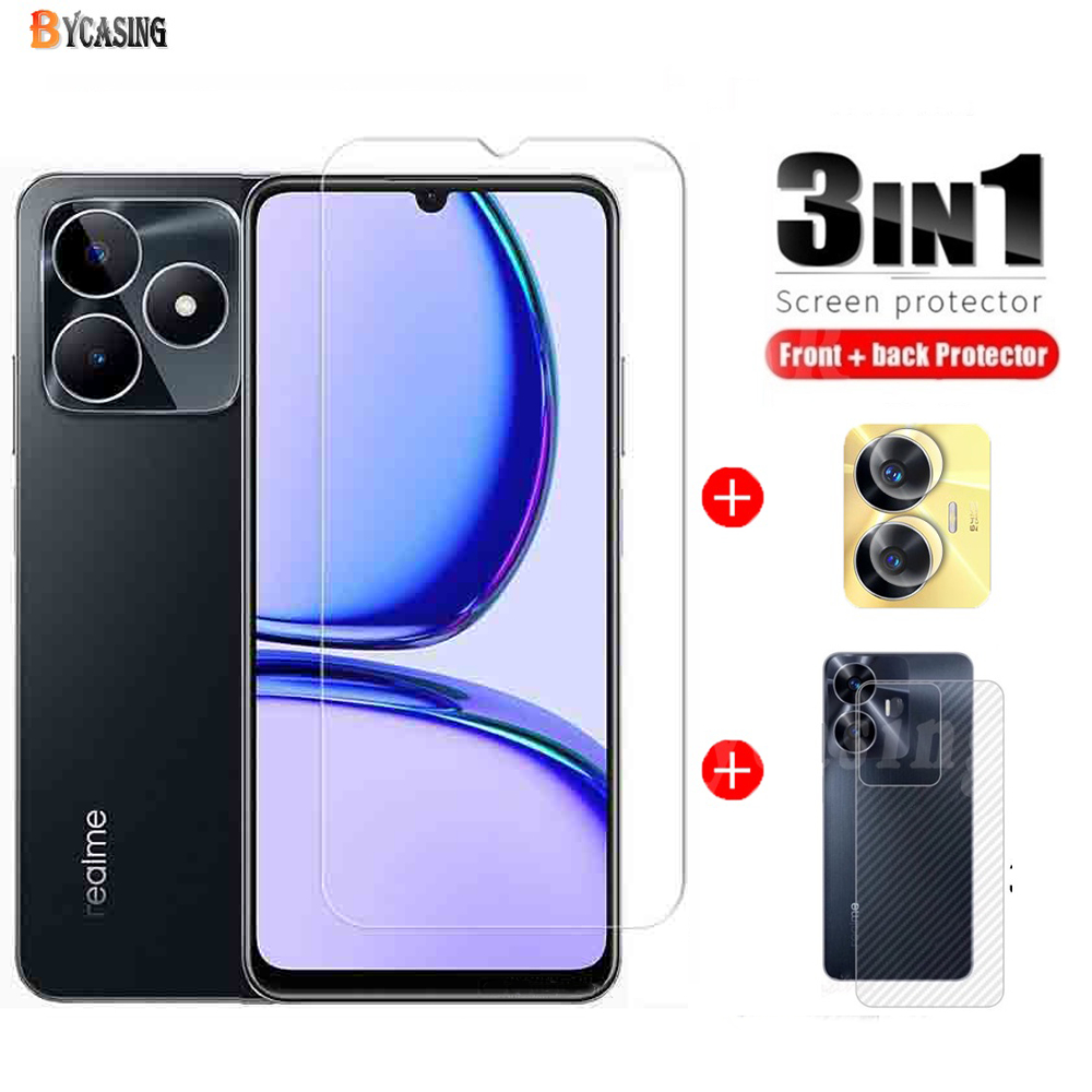 3-in-1 Realme Note 60X Note50 C75 C65 C51 C63 C53 C67 C55 C33 C35 C30 Tempered Glass 9H Realme ...