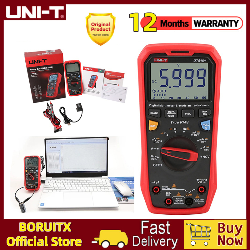 UNI-T Multimeter UT61B UT61D UT61E Plus 22000 Counts Digital Tester AC ...
