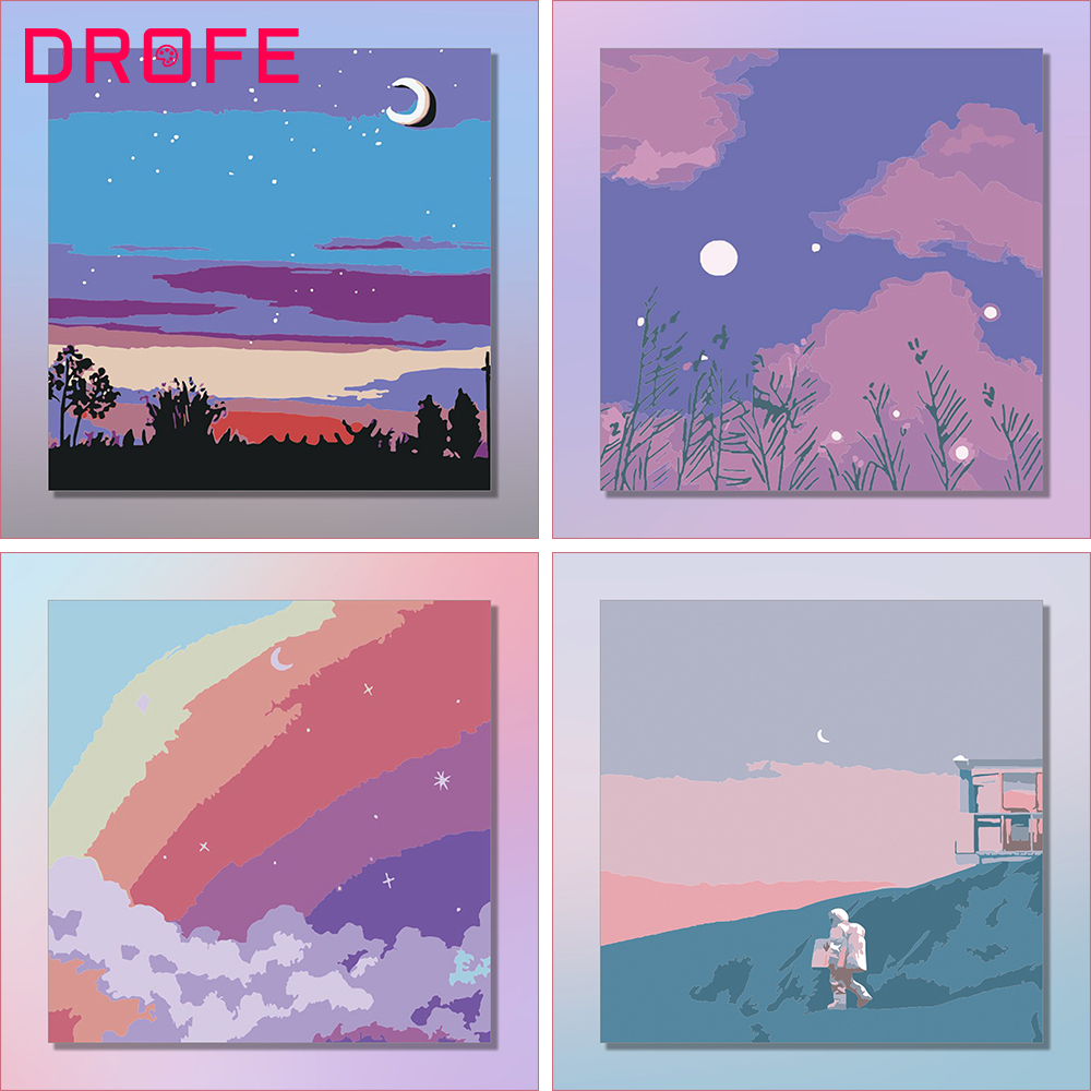 DROFE Painting By Number For Kids Landscape Picture Numbers Home ...