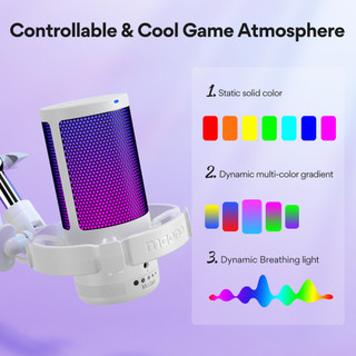 Maono DGM20S RGB USB Microphone Gaming Mic Condenser Mic RGB Mic Noise ...