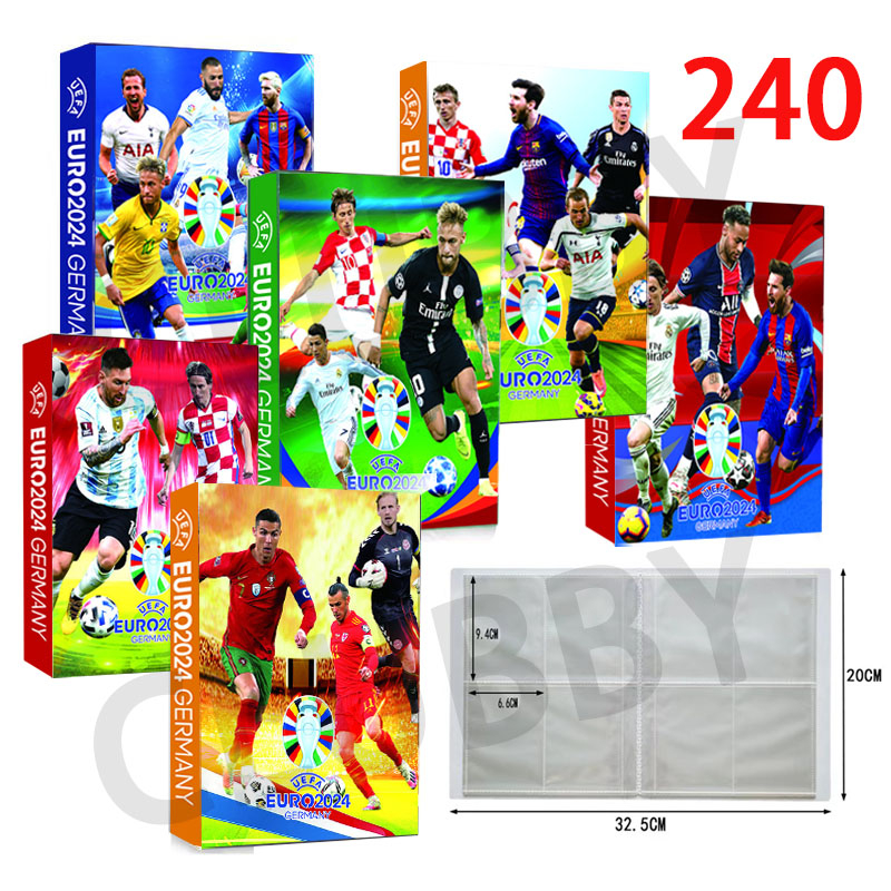 240 Four Grib Football Card Album Soccer Fans Book UEFA Ronaldo Card ...
