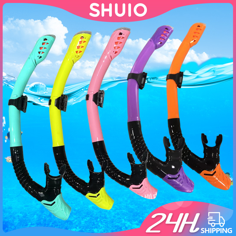 SHUIO Professional Snorkel Swimming Breathing Tube Full Dry Adults ...