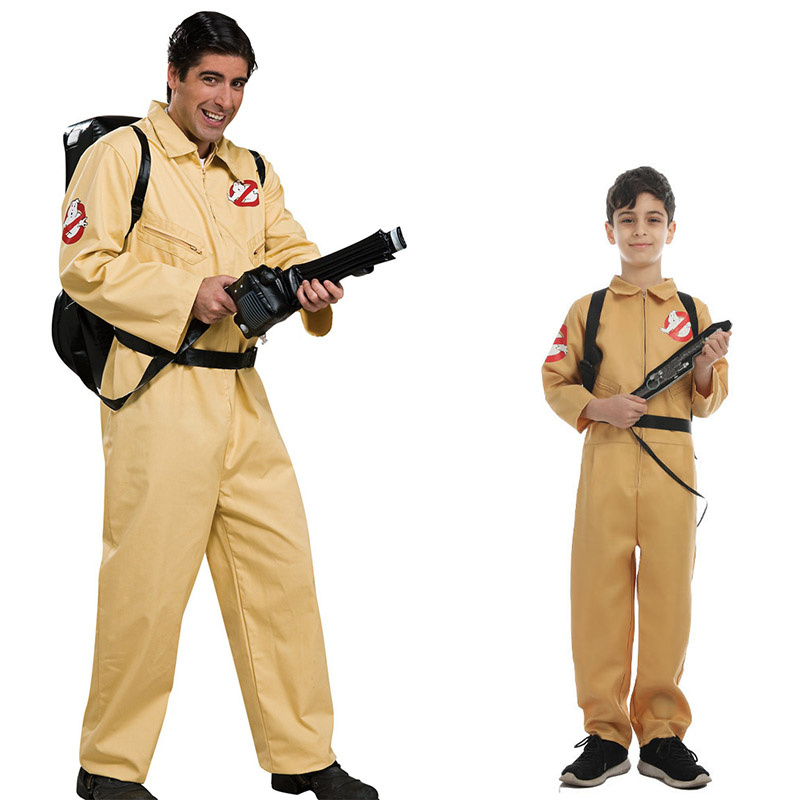 Movie Theme Ghostbuster Cosplay Kids Halloween Costume Adults Kids ...