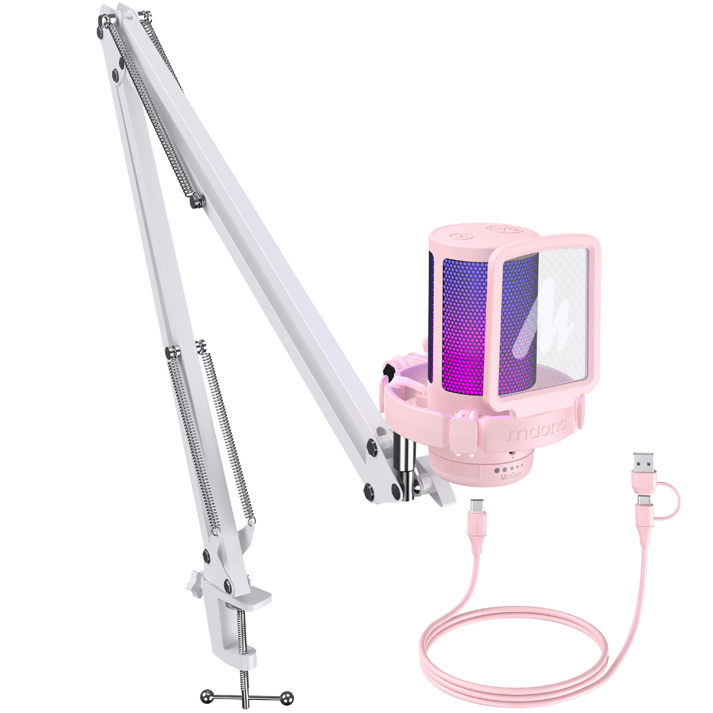 Maono DGM20S RGB USB Microphone Gaming Mic Condenser Mic RGB Mic Noise ...