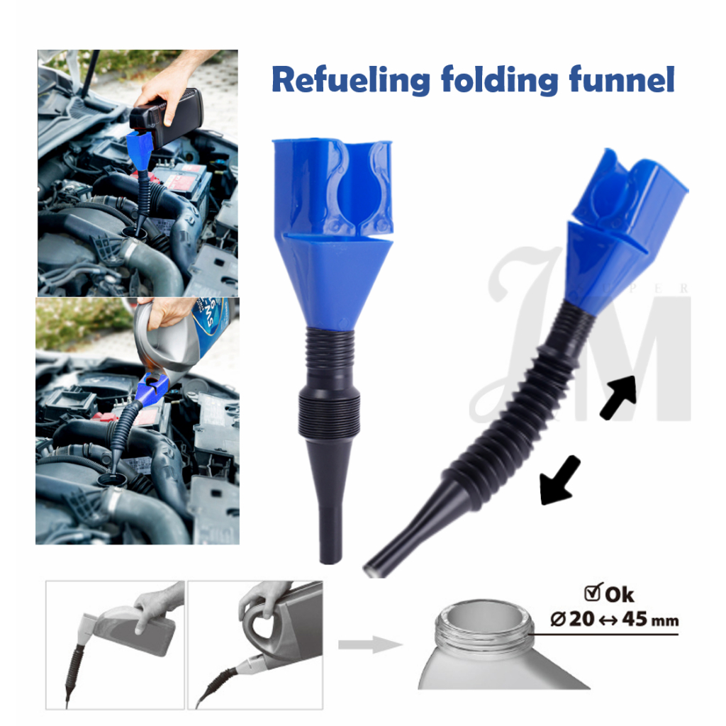 4Pcs Car Refueling Funnel Gasoline Foldable Engine Oil Funnel Tool ...