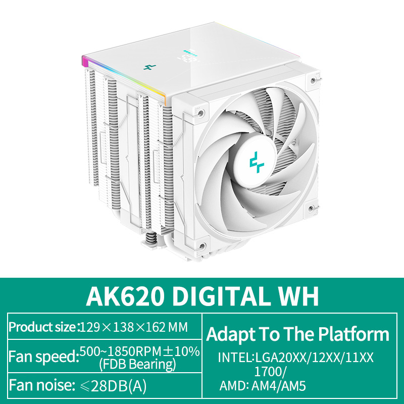 Deepcool AK620 Digital Pro / Digital / Standard / White / Zero Dark CPU ...