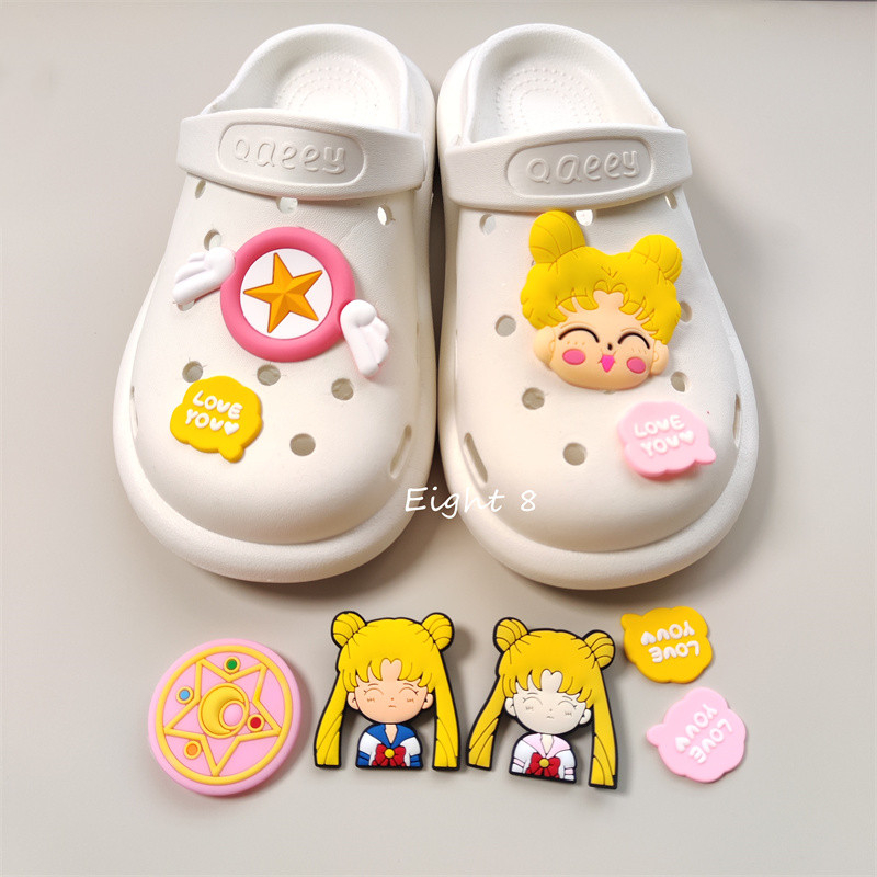 Sailor Moon Series Shoe Buckle Magic Circle Wing Pattern Shoe Accessory ...