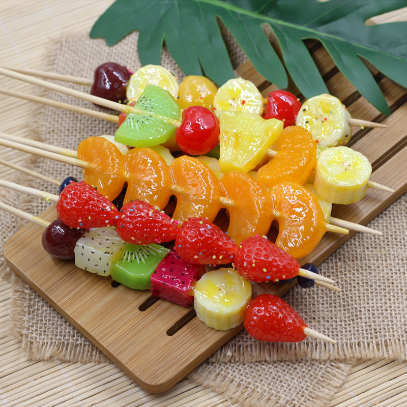 P PVC Simulation Candied Gourd Fruit String Strawberry Orange Petal ...
