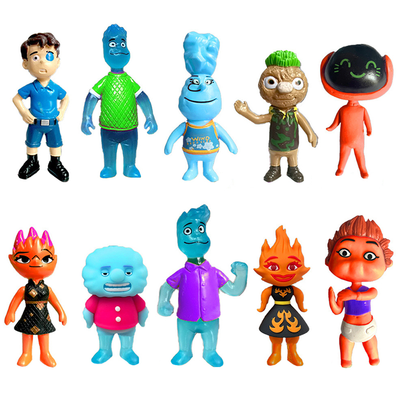 Cartoon Elemental Action Figures Wade Ember Clod Anime Toys Gale Brook ...