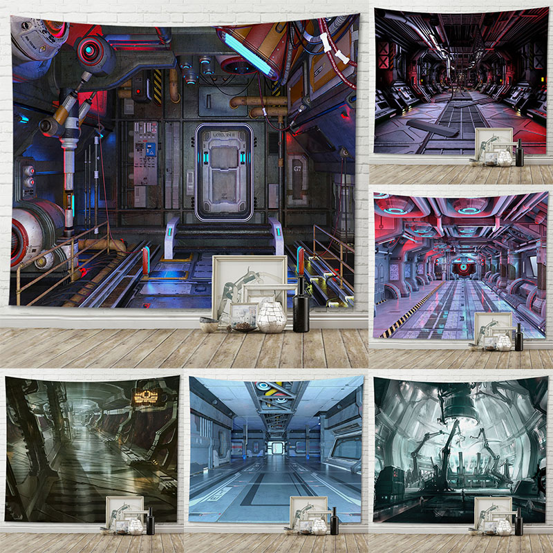 Tapestry Wall Decor Sci-fi Space Capsule Series Background Handing ...