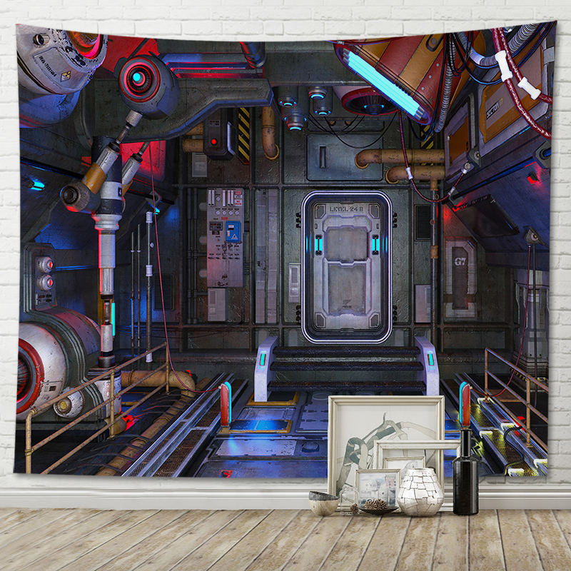 Tapestry Wall Decor Sci-fi Space Capsule Series Background Handing ...