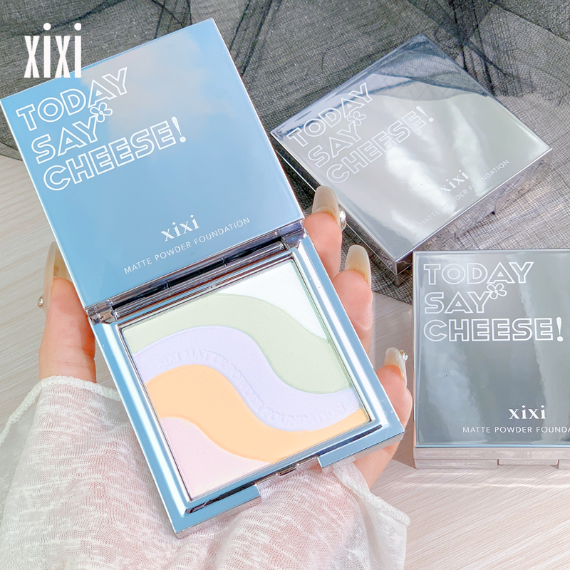 xixi Pressed Powder 5 colors Makeup Compact Powder Girls Concealer ...