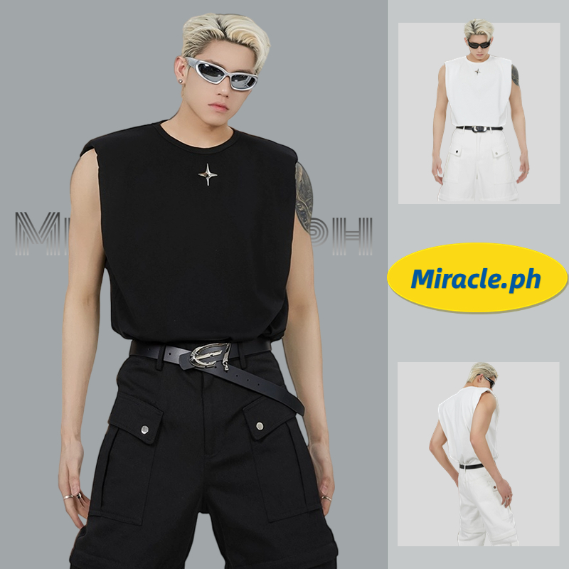 Streetwear Hip-Hop Tank Top Men Tide Plain Sleeveless For Men Fashion ...