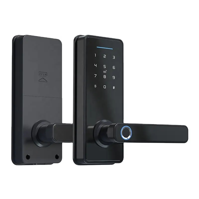 Smart Door Handle Digital Fingerprint Door Lock Door Lock with Key Home ...