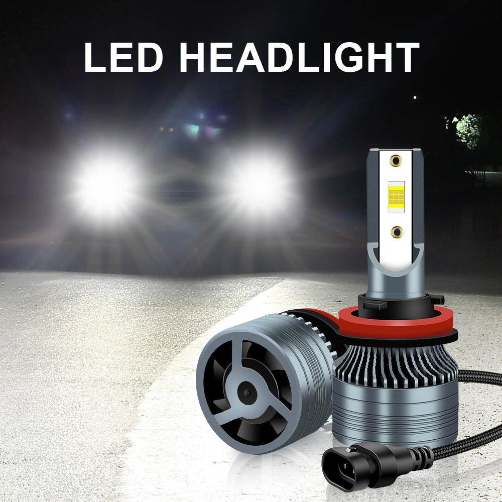 2PCS Super Bright 9 LED H4 Headlight H1 H7 H8 H9 H11 9006 9005 9012 Car ...