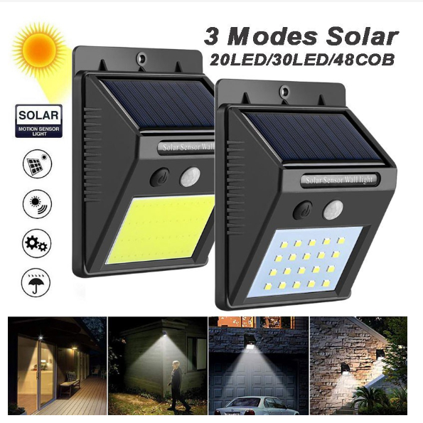 20 LED Solar Seneor Wall Light Body Sensing Waterproof Garden Wall ...