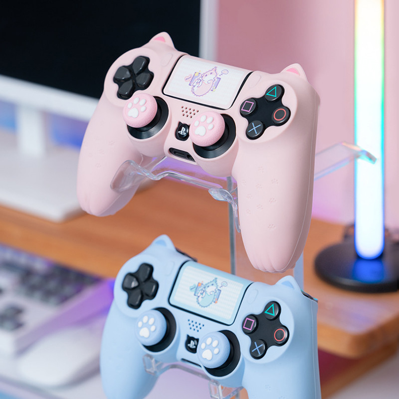 Lovely Cat Silicone Soft Protector Sticker Skin For Sony Dualshock 4 ...