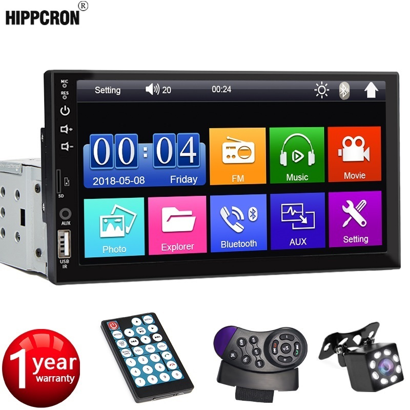 1 Din Car MP5 Radio Stereo Touch Screen Bluetooth AUX Player | Shopee ...