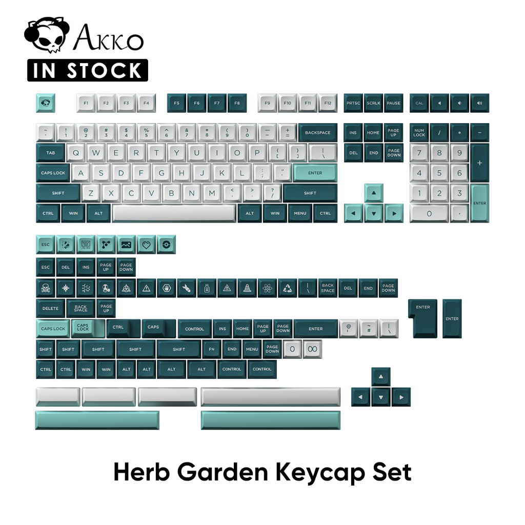 Akko Herb Garden 187-Key PBT Double-Shot Full Keycap Set | Shopee ...