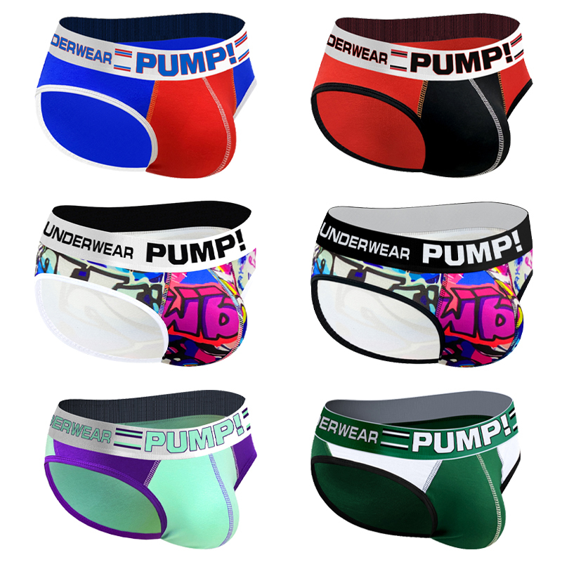 PUMP Men Underwear Cotton Sexy Men Briefs Sports Comfortable Breathable ...