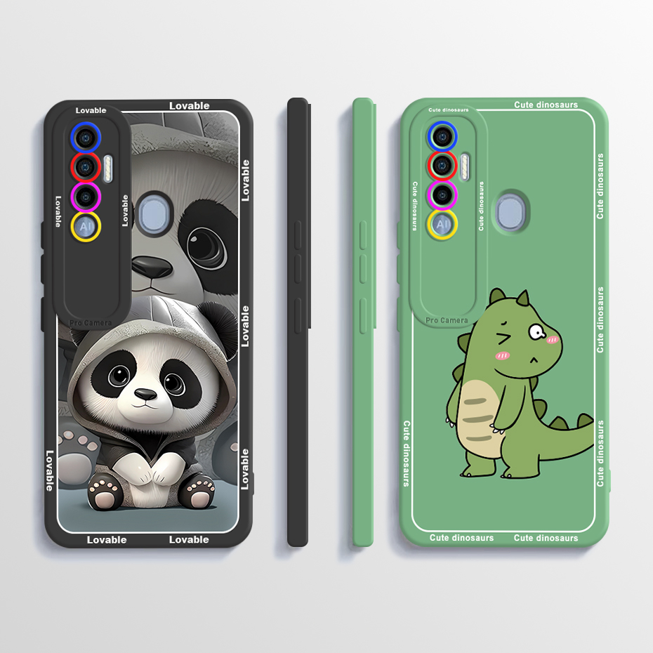 Casing TECNO SPARK 7 PRO Phone Case Cute Dinosaur Cartoon Soft Liquid ...