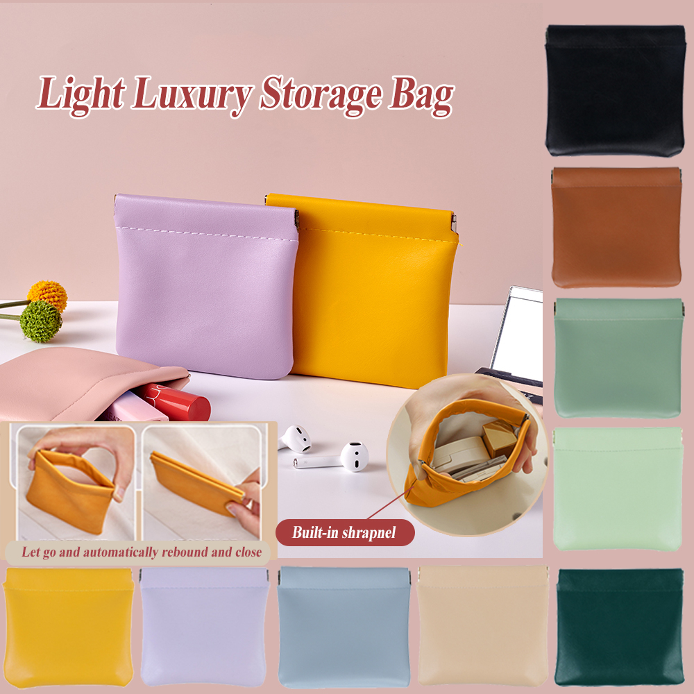 H&L COD#Mini Organizer Bag Women Simple PU Leather Jewelry Bag Makeup ...