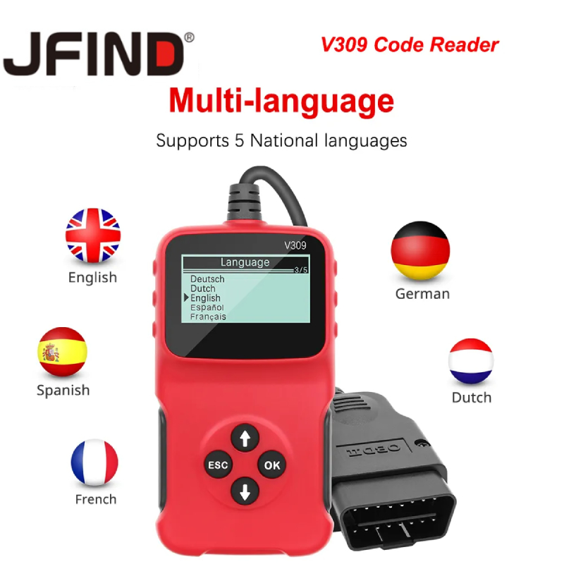 【Local Sale】V309 OBD2 Scanner for car and motorcycle adapter Diagnostic ...