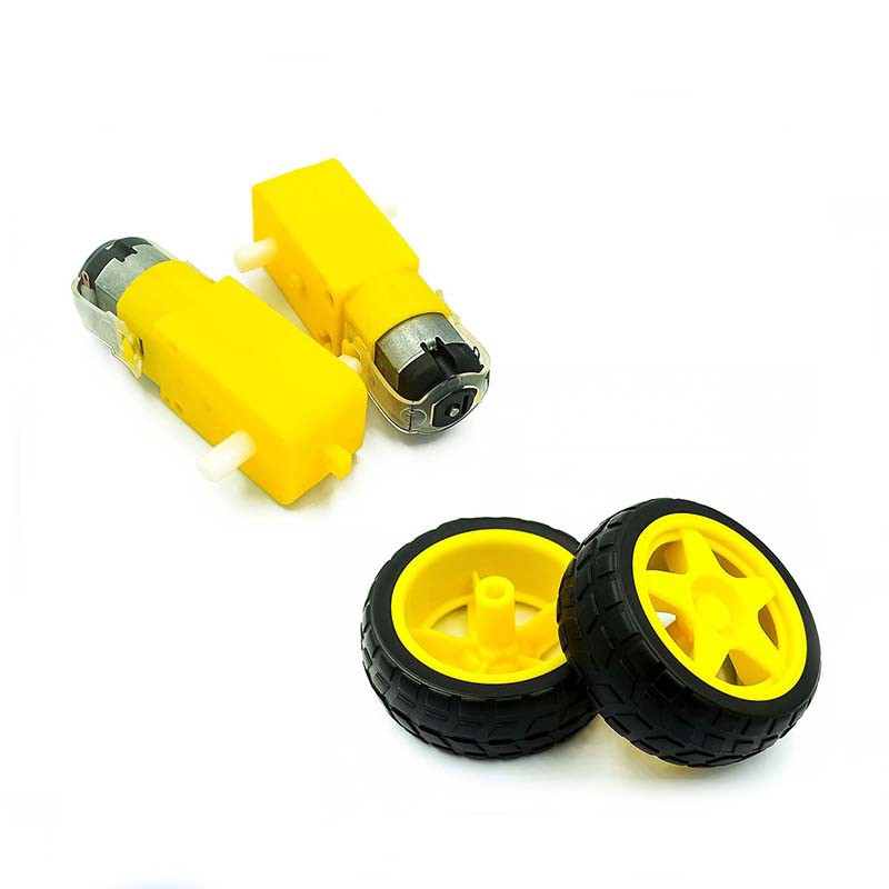 LAFVIN Smart Robot Car Wheels Plastic Tires And Gear Tt Motor For ...