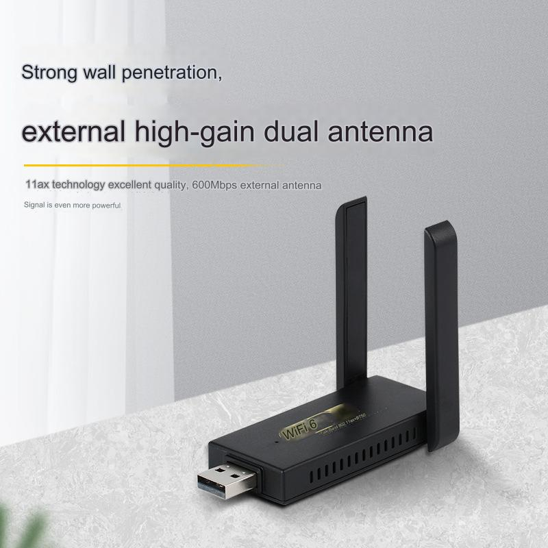 WiFi 6 Network Card Dual-Band 600Mbps Wireless Gaming WiFi Receiver ...