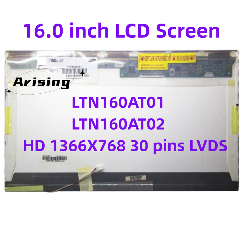 16.0'' Laptop LCD Screen panel matrix LTN160AT01 LTN160AT02 HD 1366 X ...