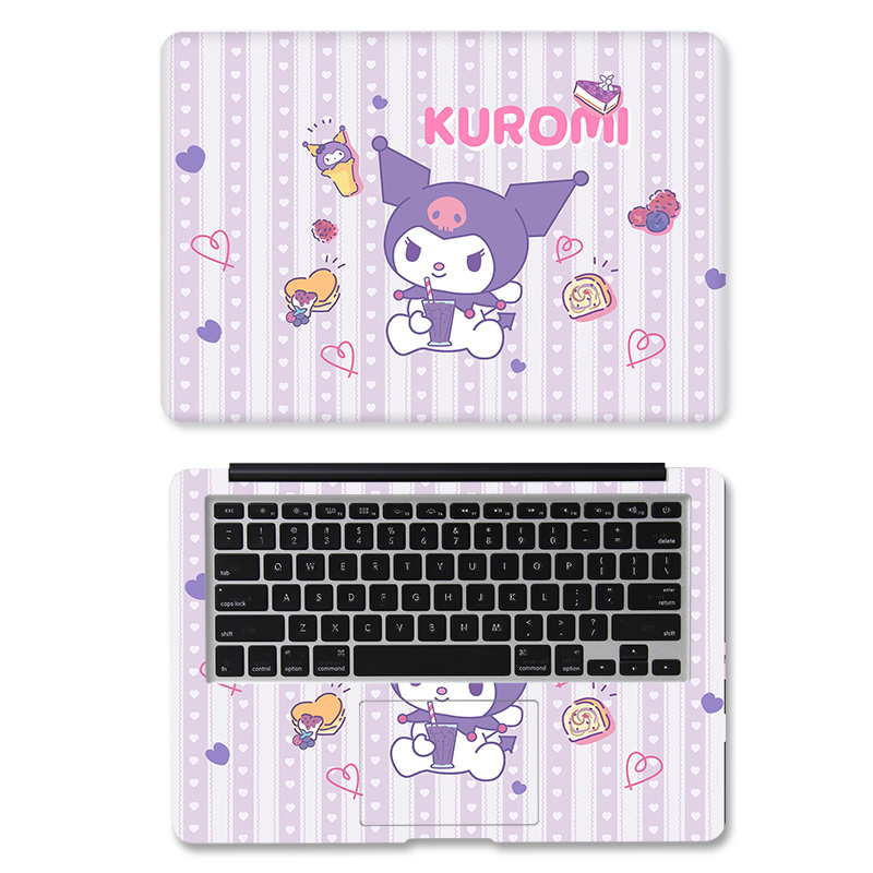 【2pcs】 Diy Kuromi Laptop Cover Sticker Girl ins Style Anime Two ...