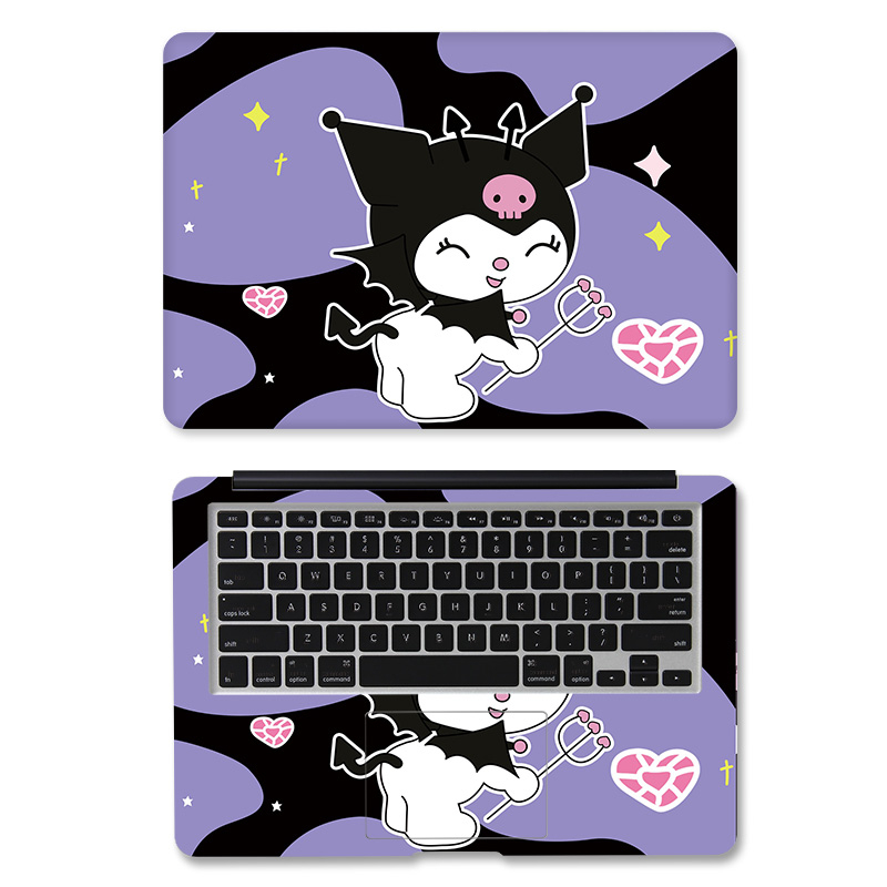 【2pcs】 Diy Kuromi Laptop Cover Sticker Girl ins Style Anime Two ...