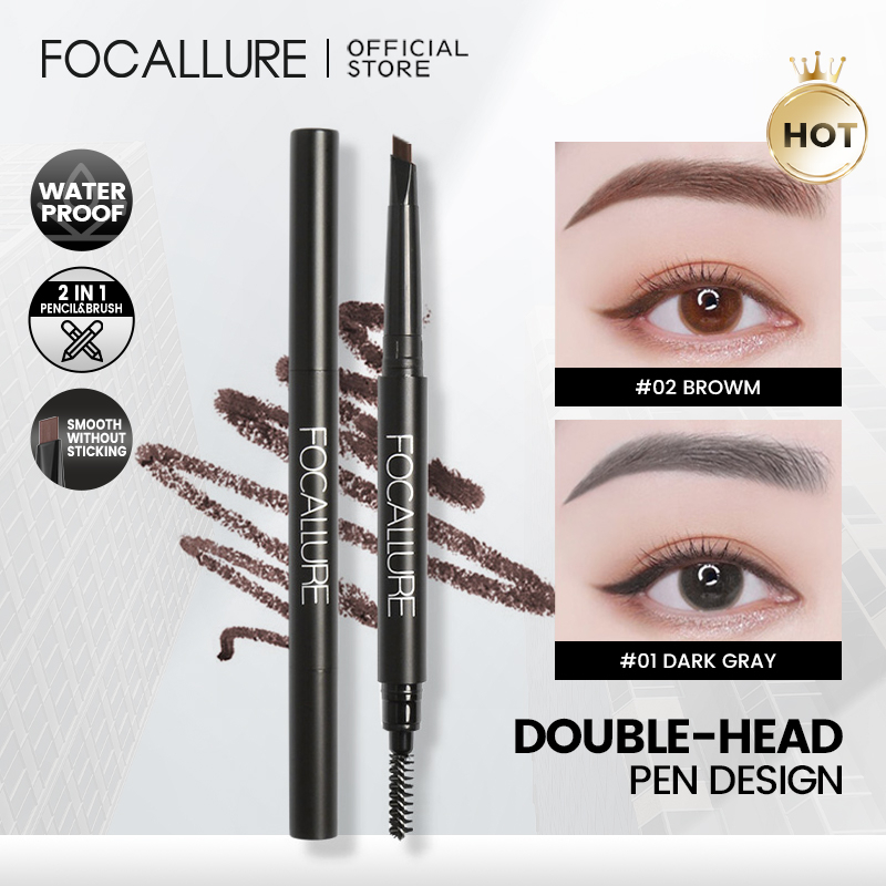 FOCALLURE 3 Colors Waterproof Long-Lasting Eyebrow Pencil Brow Gel ...