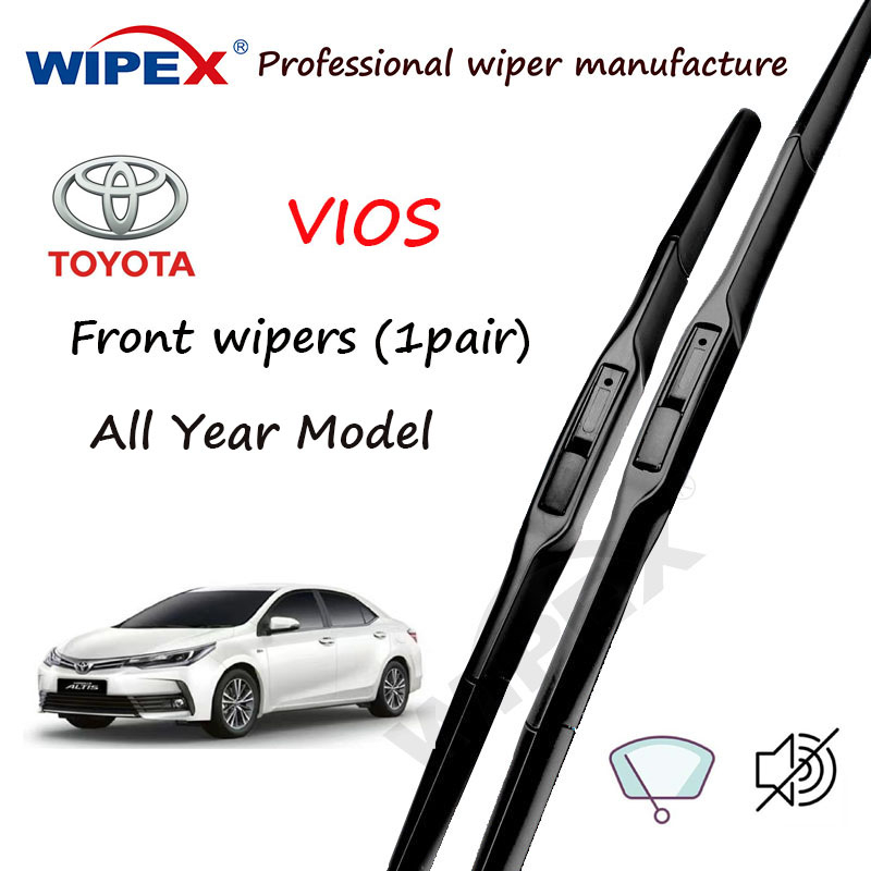 (Select Your Model) Original Toyota Vios Wiper Blade Set/Pair for VIOZ Car Front Window Wipers ...