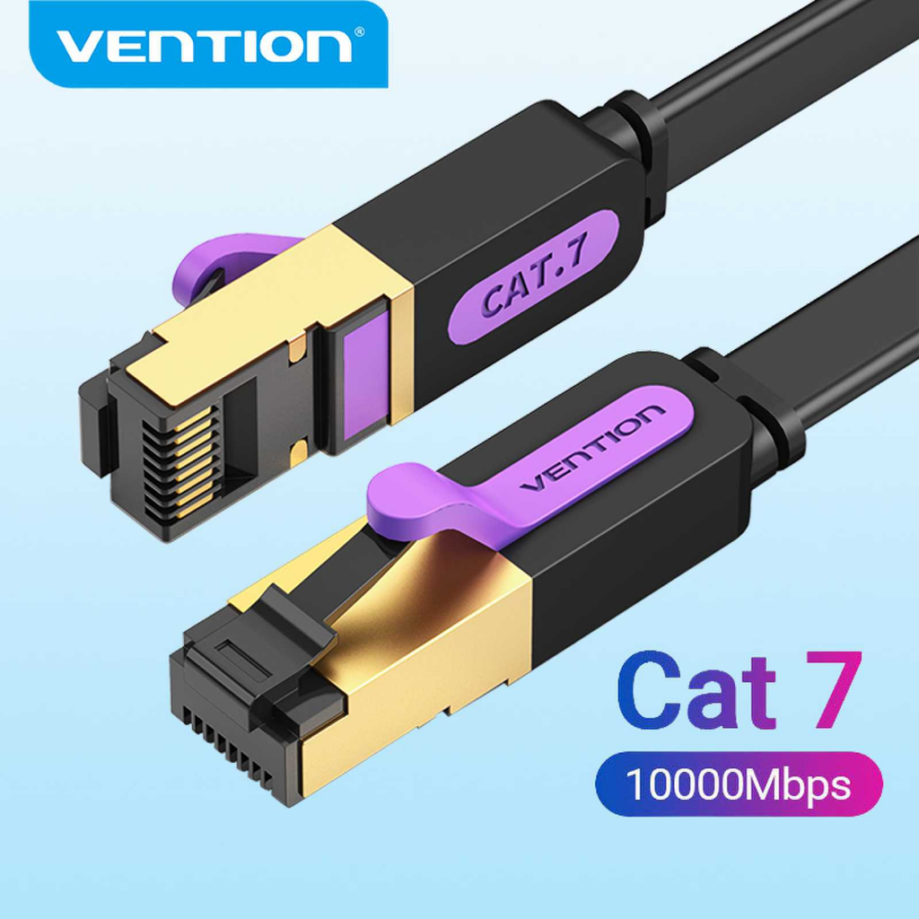 Vention Cat7 Flat Ethernet Cable For Pc Laptop Tv Box Wire Modem Router ...
