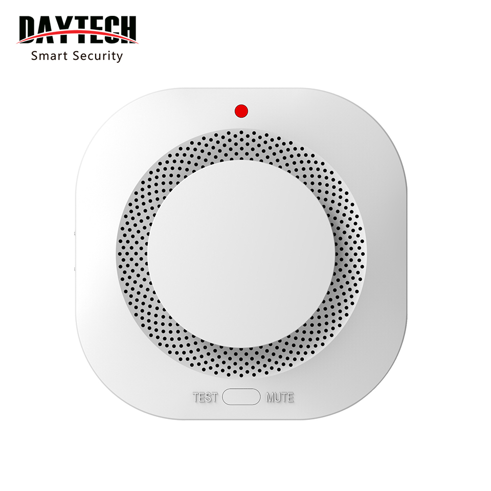 DAYTECH Wireless Smoke Detector Photoelectric Sensitive Sensor Smoke ...