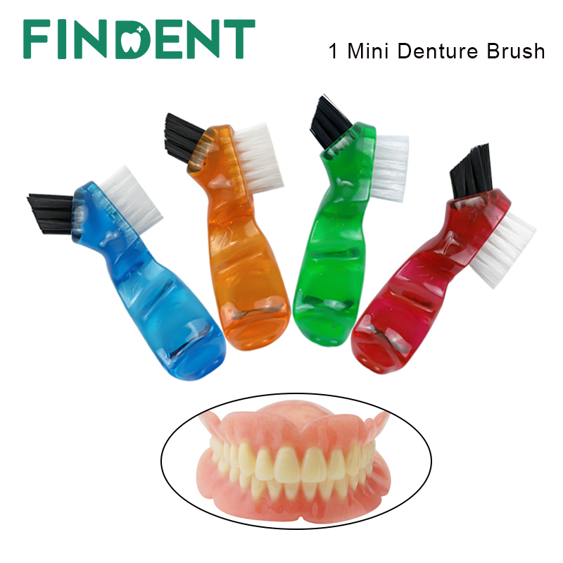 Mini denture brush Double-headed toothbrush Denture cleaning brush ...