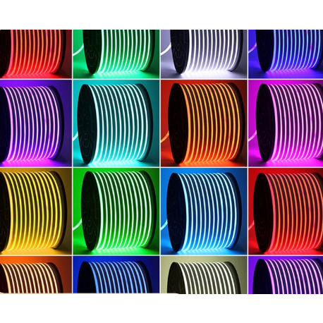 LED flexible neon lamp neon strip 220v RGB color silicone KTV signage ...