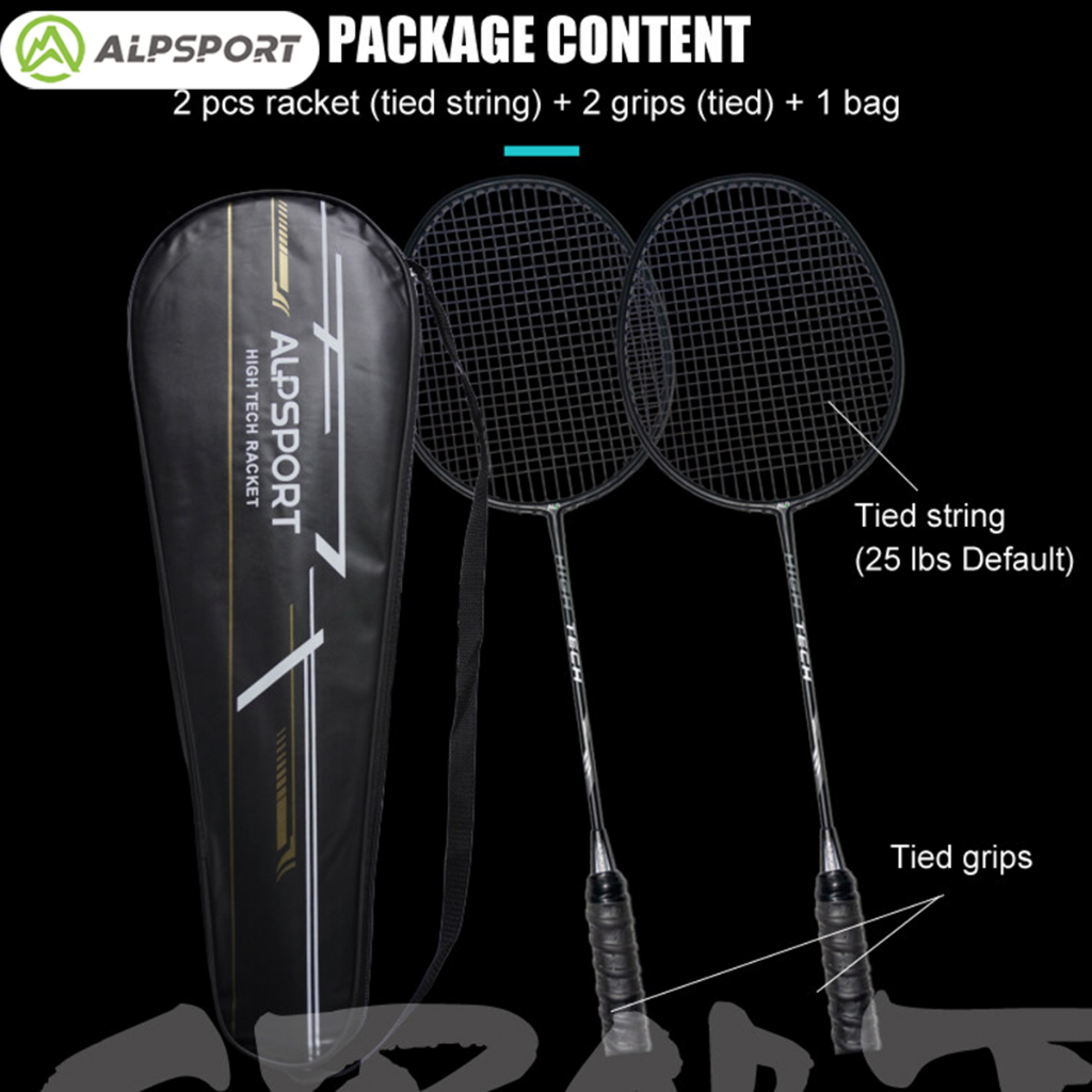 ALPSPORT RR Badminton Racket 4U G5 Max22LBS 100% Original Design Full ...