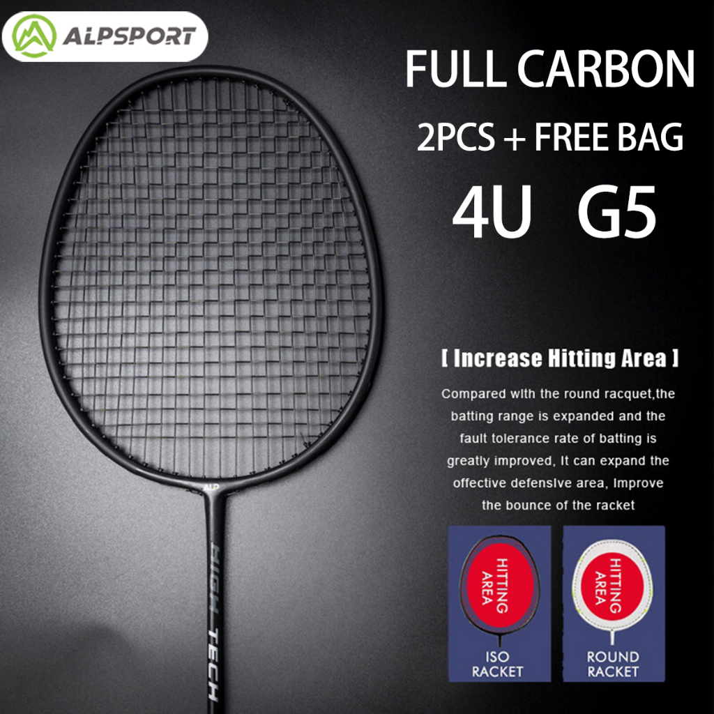 ALPSPORT RR Badminton Racket 4U G5 Max22LBS 100% Original Design Full ...