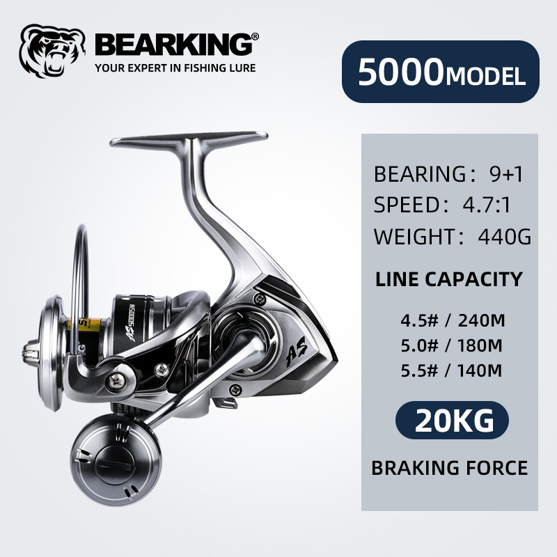 Bearking New Saltwater Fishing Reel Assassin 1000-6000 9+1BB Bearings ...