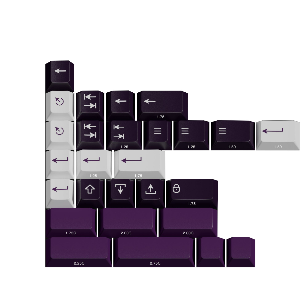 KBDfans Pbt Fans Purpurite Keycaps Child Kit & Desk Mat | Shopee ...