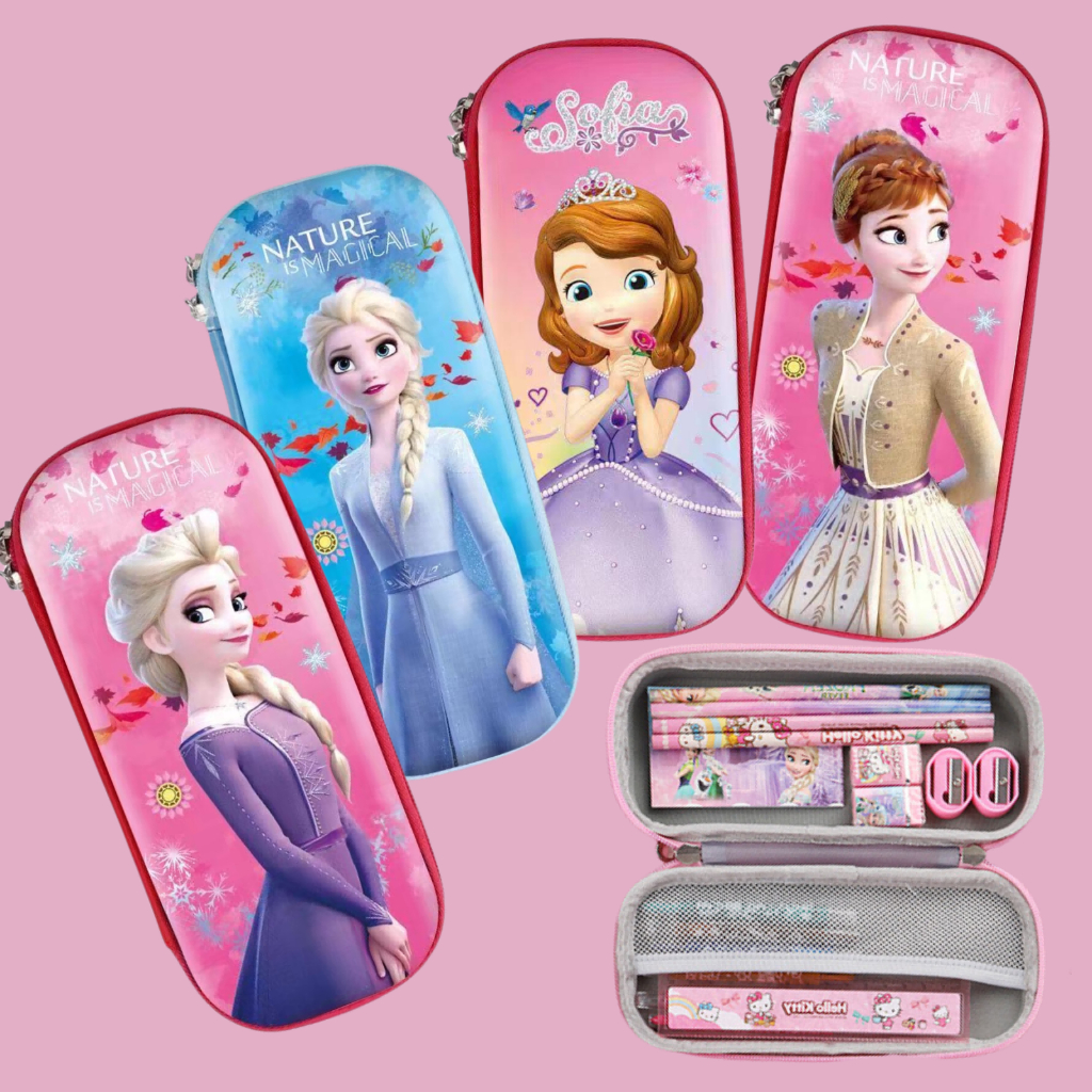 Pencil Organizer Princess Design Stationary Hard Pencil Case for ...