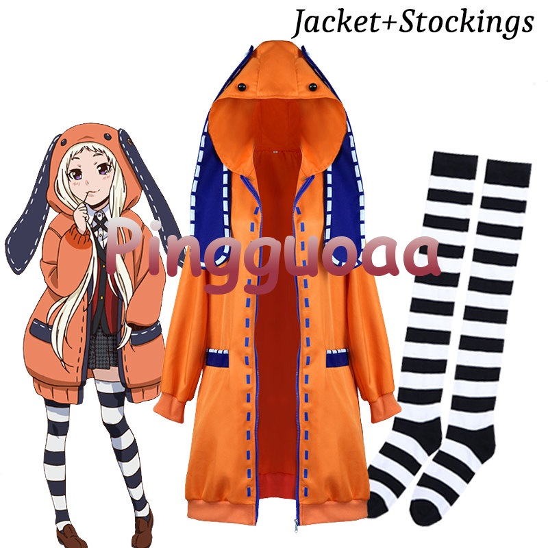 Anime Kakegurui Yomoduki Runa Jacket Hoodie Coat Yumeko Jabami Cosplay ...