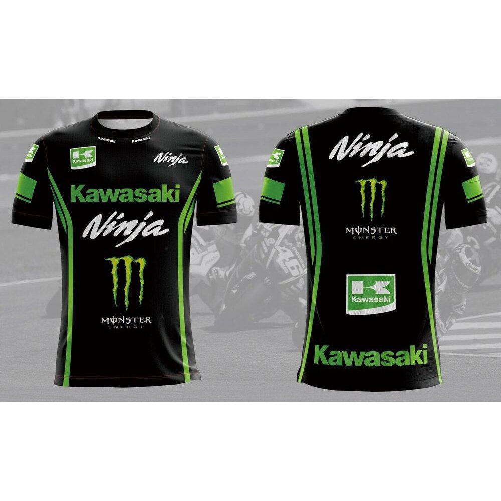 fashion Kawasaki New T-shirt tare driver racing team Ninja monster ...
