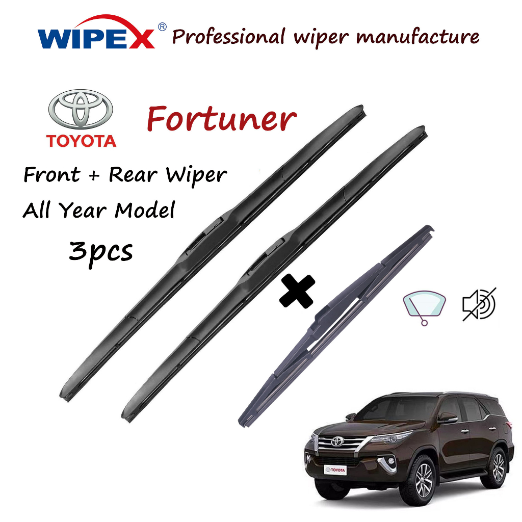 (Select Your Model) Toyota Fortuner Wiper Blade Set (Front+Rear 3pcs ...