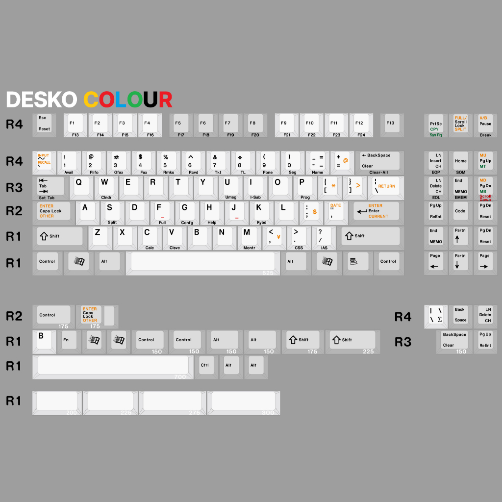 JC Studio Desko Colourful Theme PBT Keycaps Dye Sublimation Cherry ...