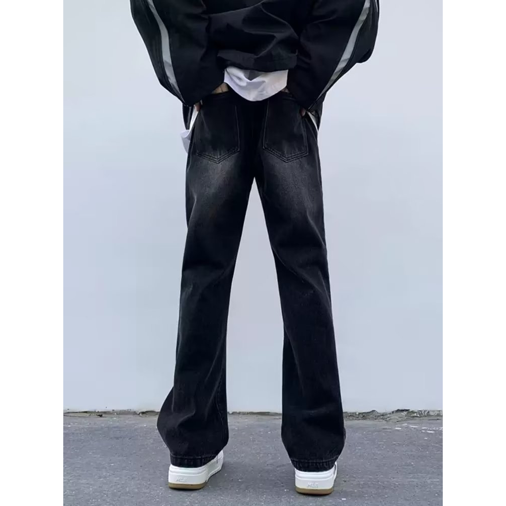Gradient Flare Jeans Men Simple Style Street Fashion Men's Denim Pants ...