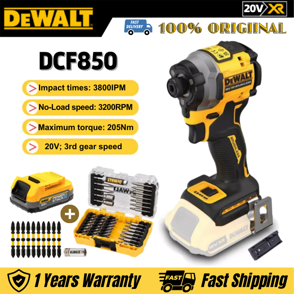 DEWALT DCF850 DCF887 20V Cordless Electric Screwdriver 205NM Brushless Motor Electric Impact ...