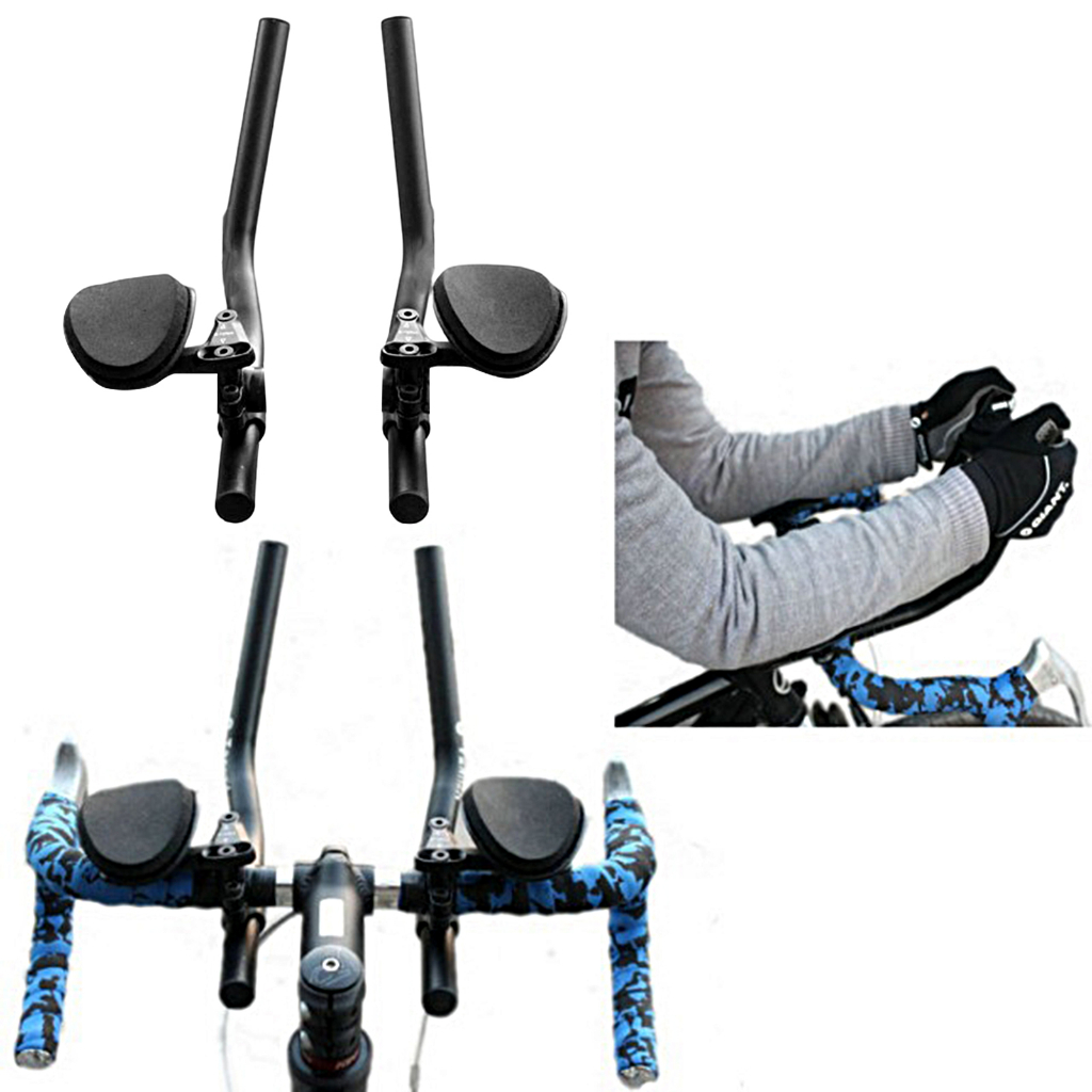 paso 1 Pair TT Handlebar Safe Black Bicycle Hand Rest Adjustable ...